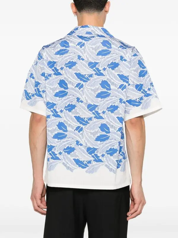 Prada Short-sleeved Printed Cotton Shirt