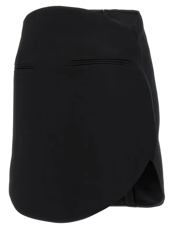 COURREGES Circle Satin Mini Skirt