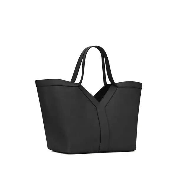 Saint Laurent Calf Leather Tote Bag - Black