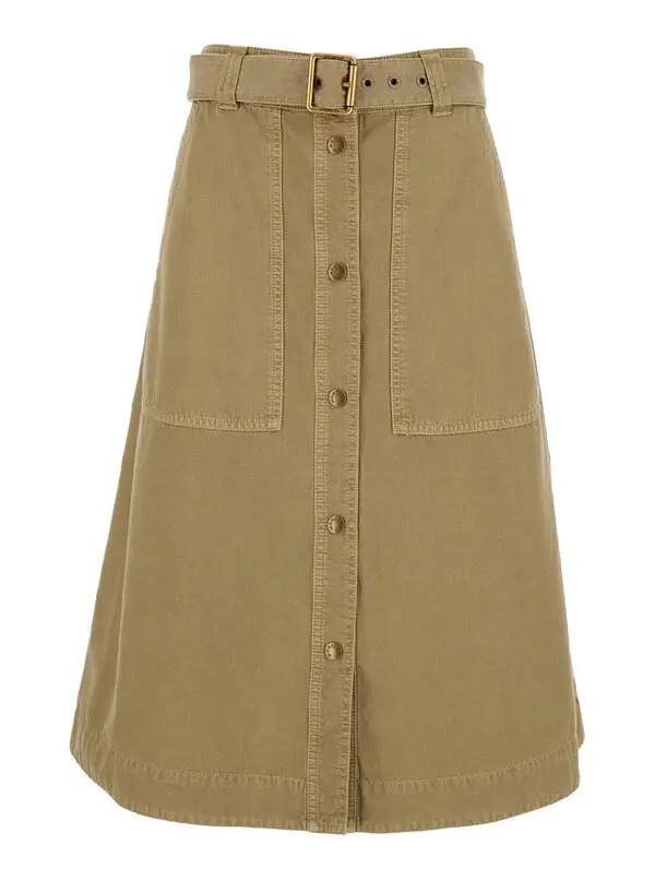 Moncler Dress 'skirt' With Elegant Design In Beige Cotton For - Multicolor