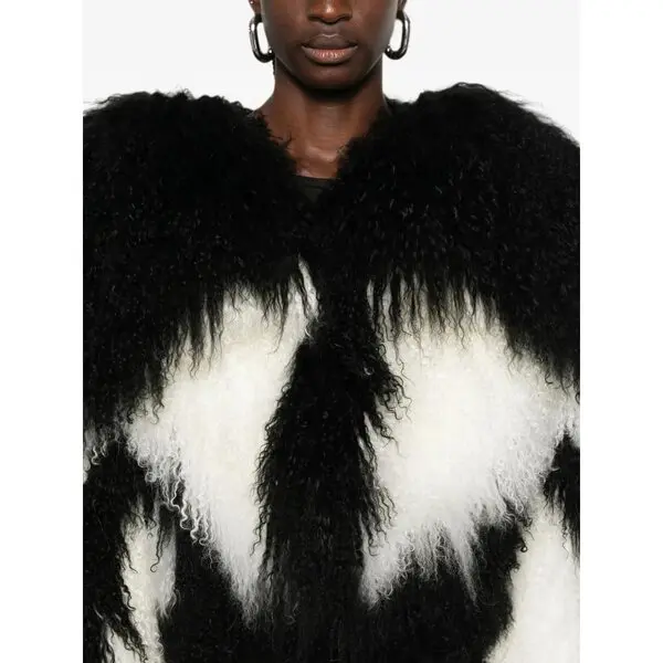 Attico Jackets Faux Fur & Shearling Jackets - Black