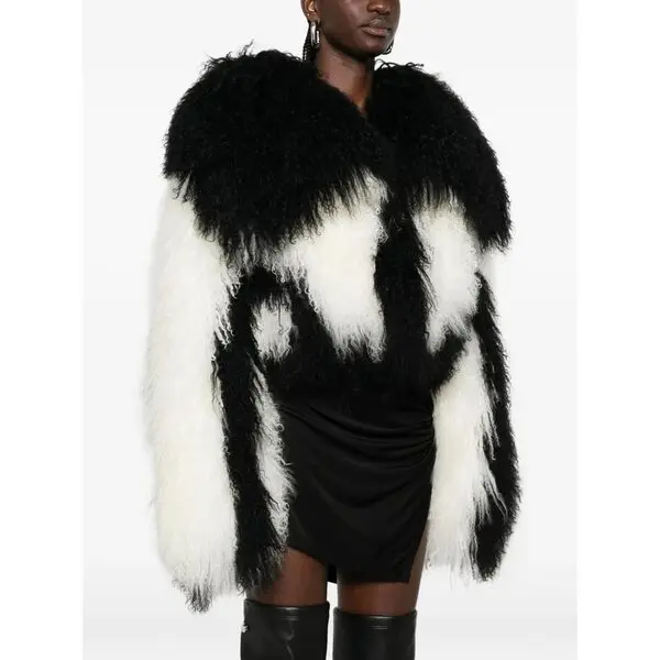 Attico Jackets Faux Fur & Shearling Jackets - Black