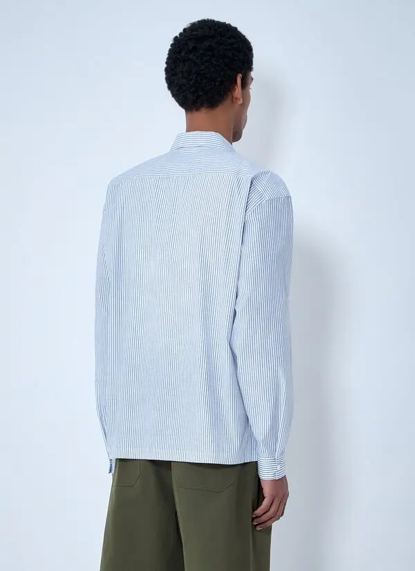 Prada Zip-front Stripe Shirt