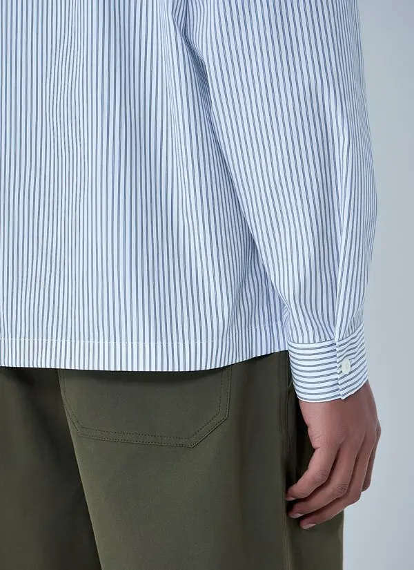 Prada Zip-front Stripe Shirt