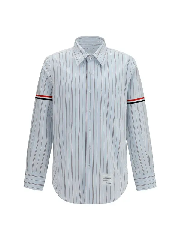 Thom Browne Fine-striped Grosgrain Poplin Shirt - Blue