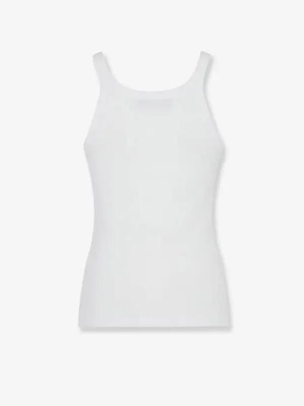 Fendi Ribbed Cotton Tank Top