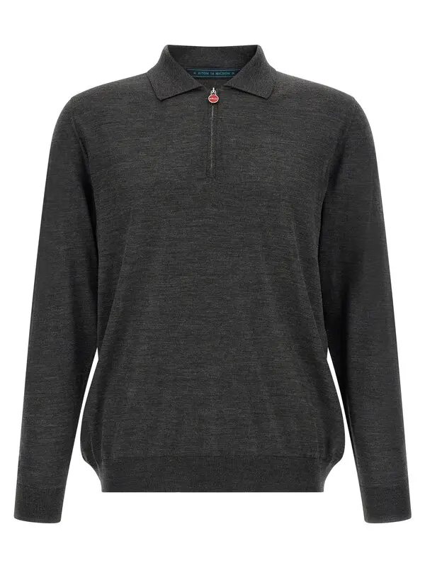 Kiton Wool Polo Shirt 14 Microns