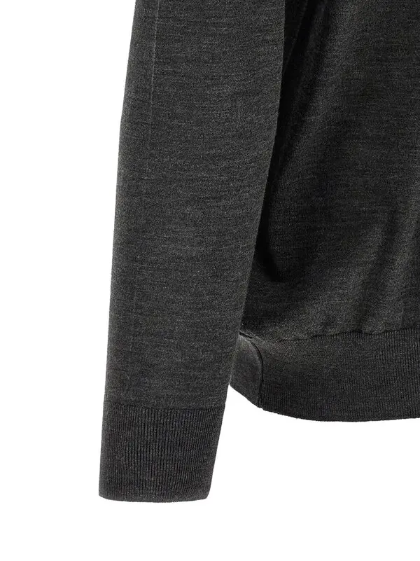 Kiton Wool Polo Shirt 14 Microns - Gray