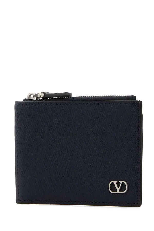 Valentino Garavani Midnight Leather Coin Purse