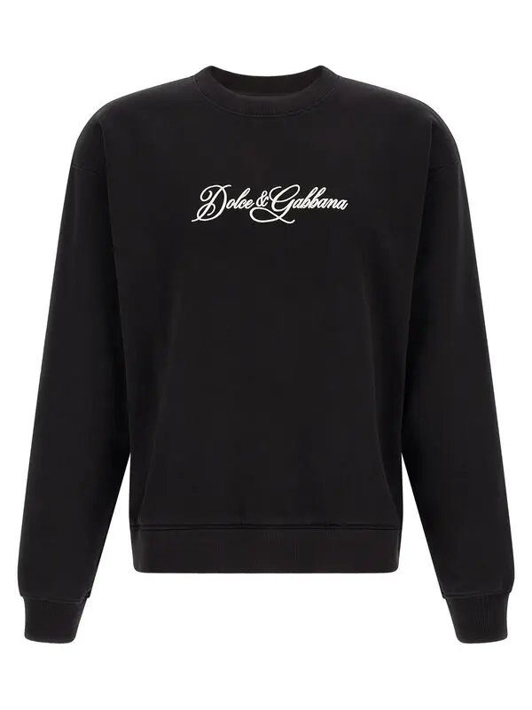 Dolce & Gabbana Logo Embroidery Sweatshirt - Black