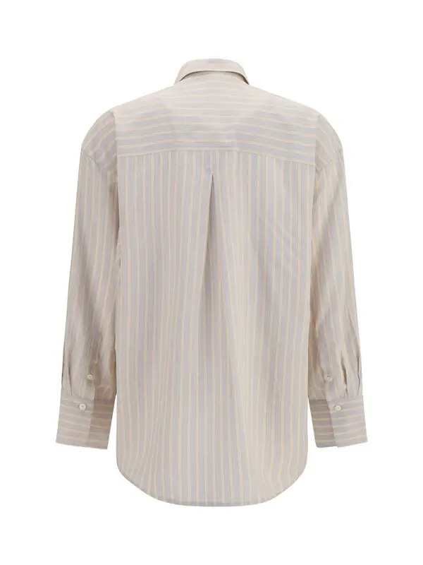 TOTEME Oversized Striped Shirt In Cotton - Cream