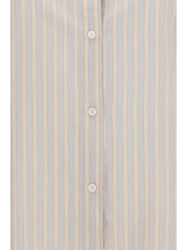 TOTEME Oversized Striped Shirt In Cotton - Cream