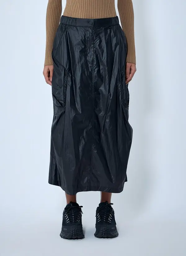 Moncler Technical Midi Skirt - Black