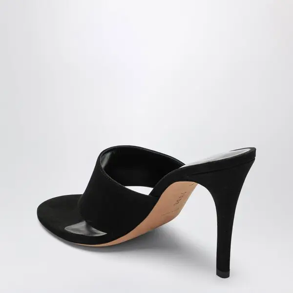 JUDE Nubuck Leather Thong Sandals - Black