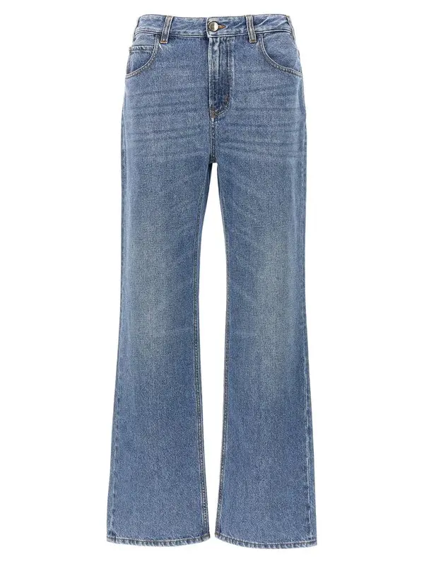 Chloé Denim High-rise Wide-leg Jeans - Blue