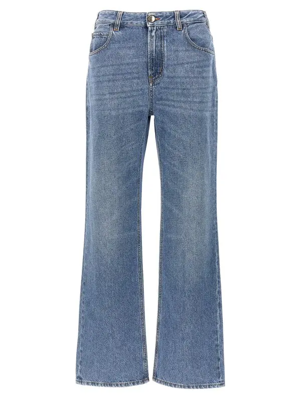 Chloé Denim High-rise Wide-leg Jeans - Blue