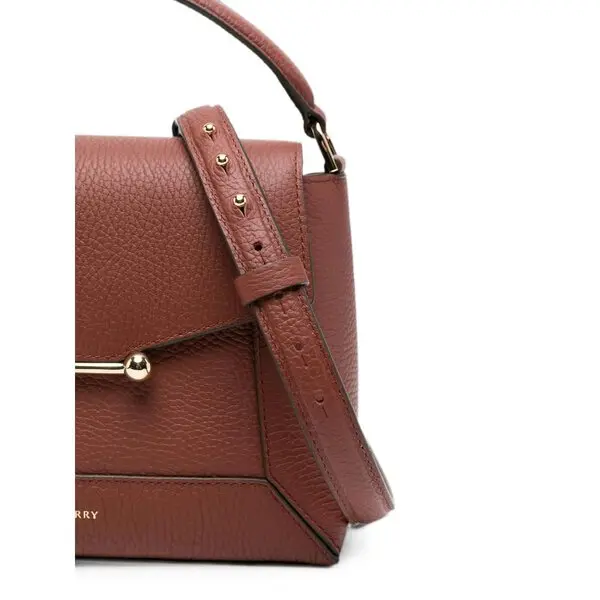 Strathberry Calf Leather Tote Bag - Brown