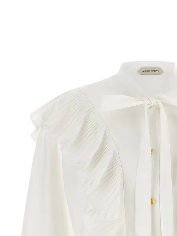 Alberta Ferretti Pleated Ruffle Shirt