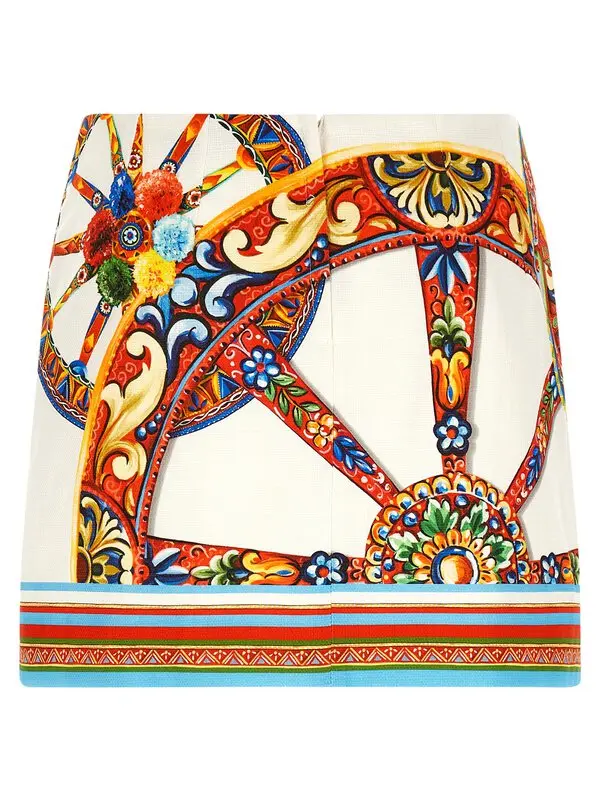 Dolce & Gabbana Carretto Print Mini Skirt - Multicolor