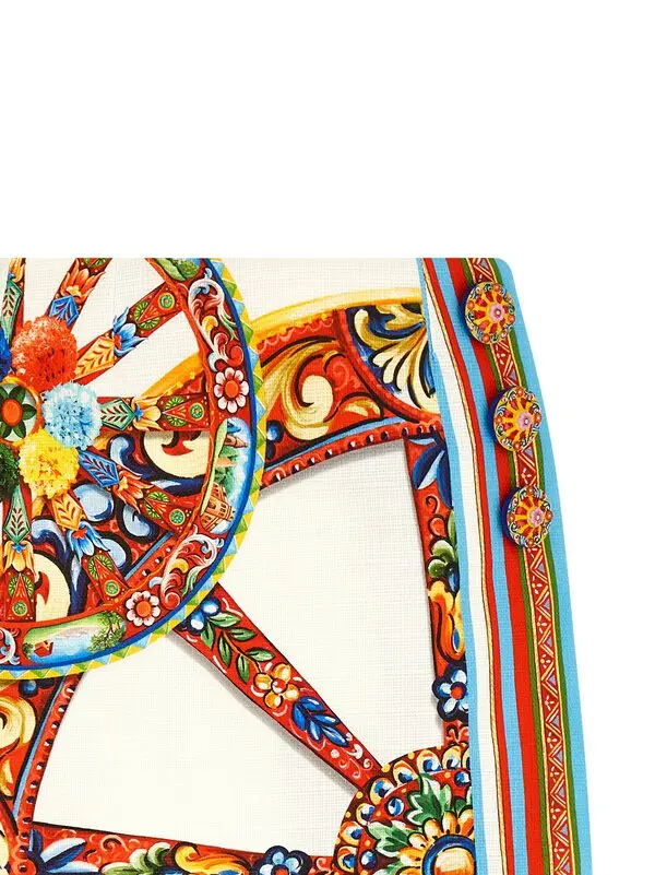 Dolce & Gabbana Carretto Print Mini Skirt - Multicolor