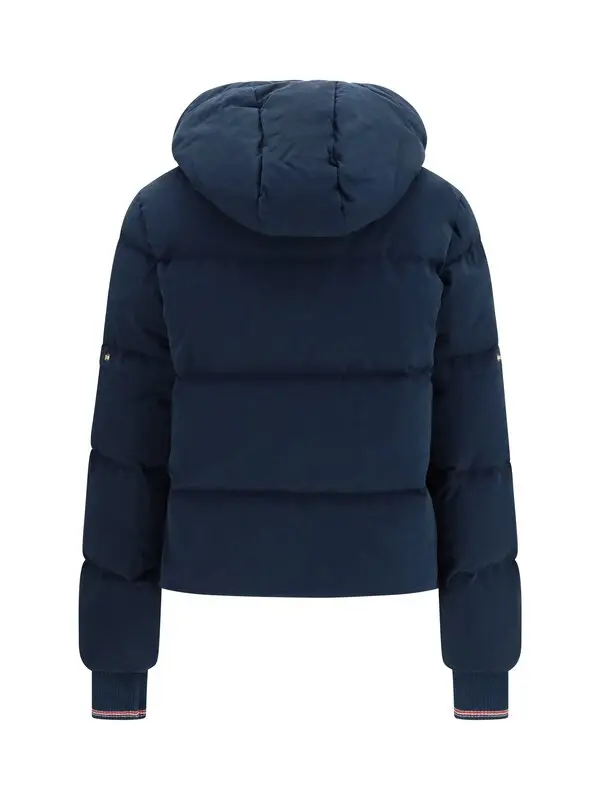 Thom Browne Waxed Technical Puffer Jacket With Hood