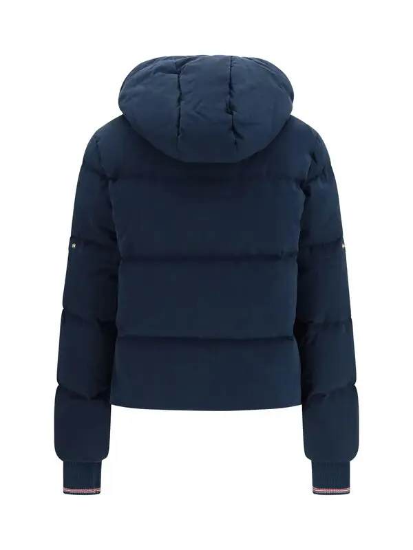 Thom Browne Waxed Technical Puffer Jacket With Hood