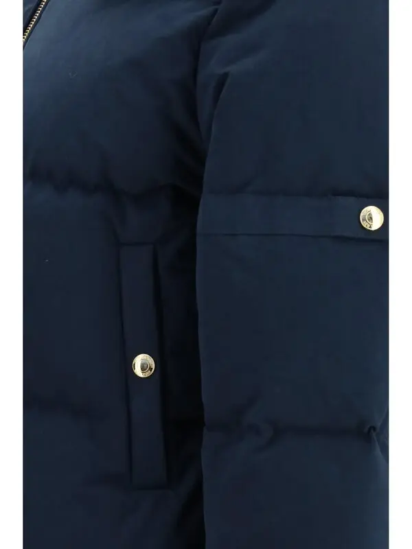 Thom Browne Waxed Technical Puffer Jacket With Hood