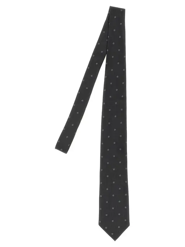 TOM FORD Polka Dot Silk Tie - Black