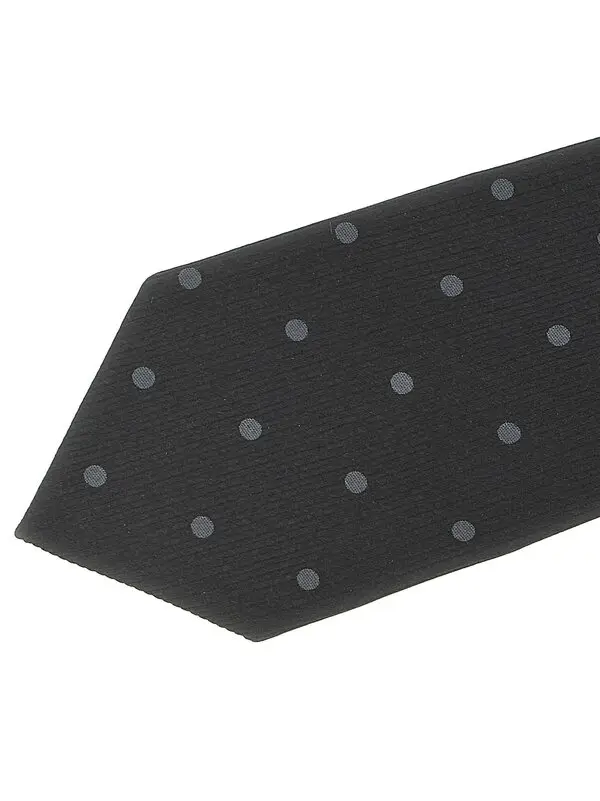 TOM FORD Polka Dot Silk Tie - Black