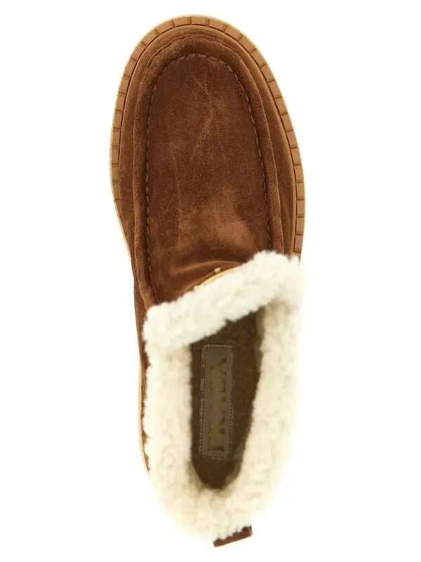 Prada Suede Ankle Boots - Brown