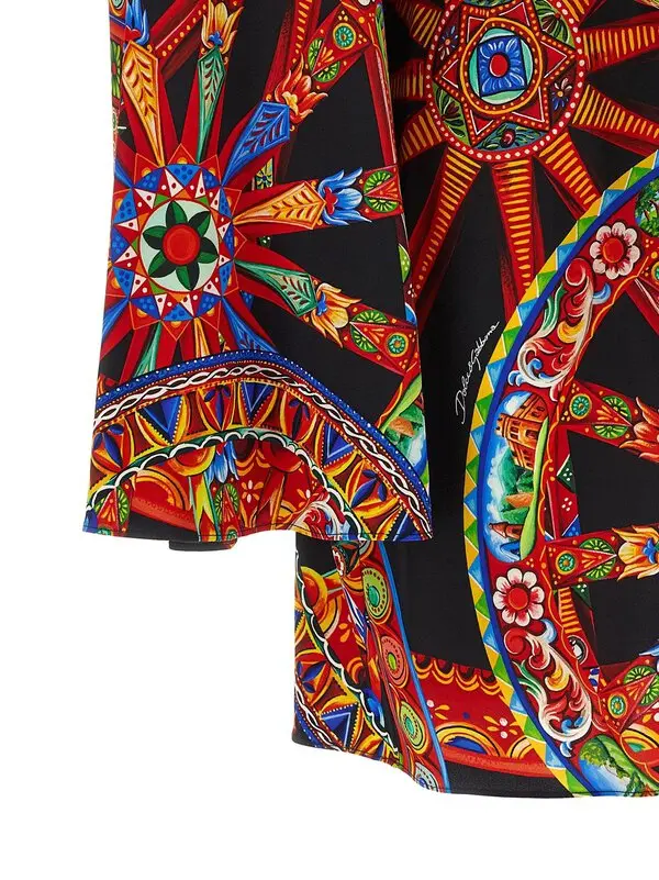 Dolce & Gabbana Carretto Silk Mini Dress - Multicolor