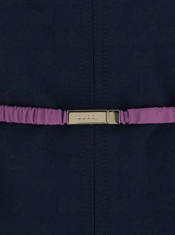 Gucci Cotton Blend Jacket With Belt