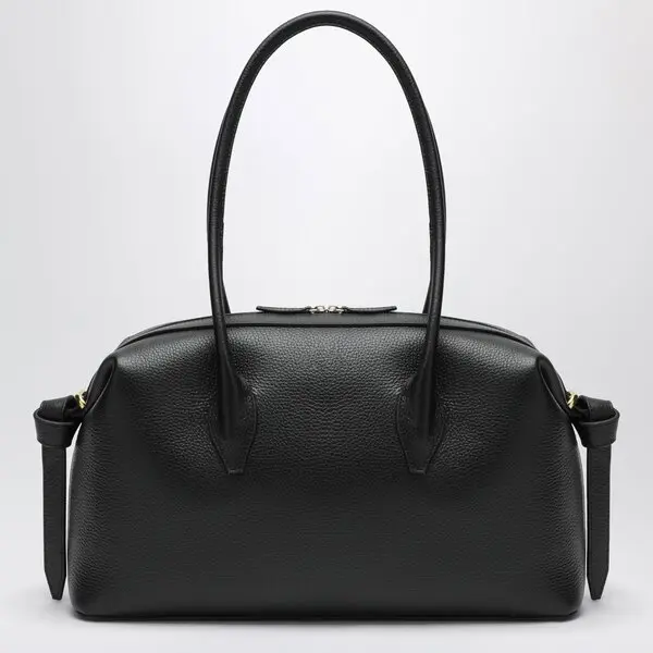 Yuzefi Brioche Duffle Bag In Pebble-grained Leather - Black