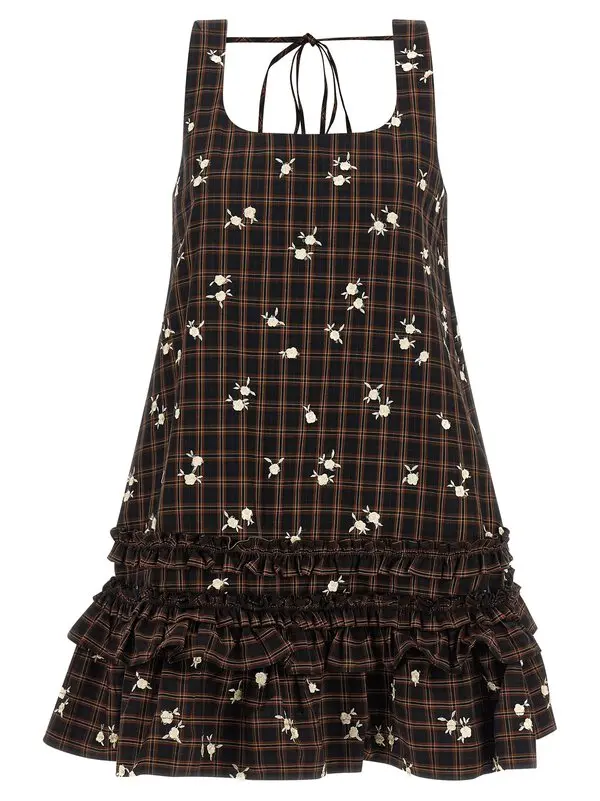 GANNI Check Flower' Dress