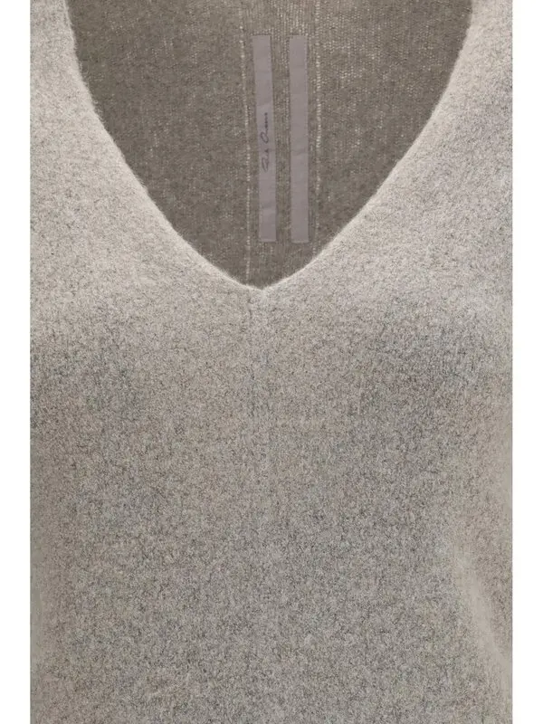 Rick Owens Cashmere V-neck Pullover - Gray
