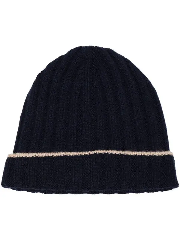 Brunello Cucinelli Ribbed Cashmere Beanie - Multicolor