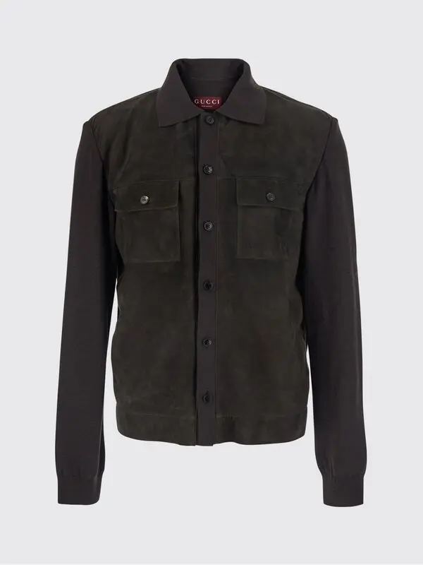 Gucci Suede Lambskin Shirt Jacket - Brown