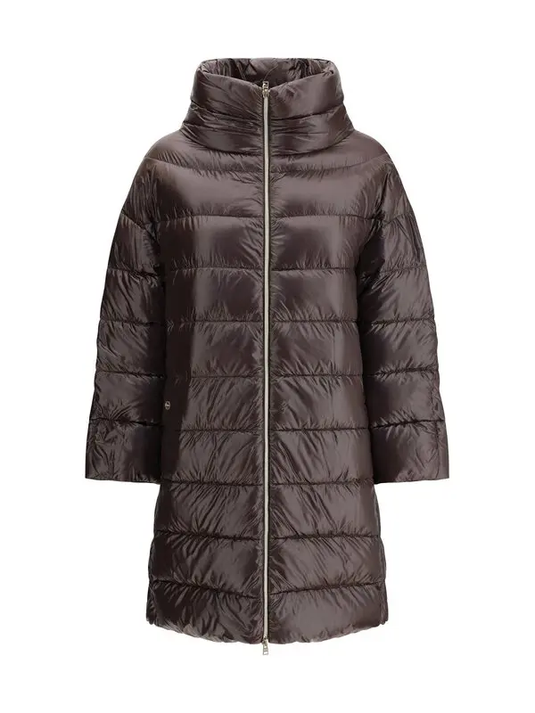 Herno Midi Down Jacket - Brown