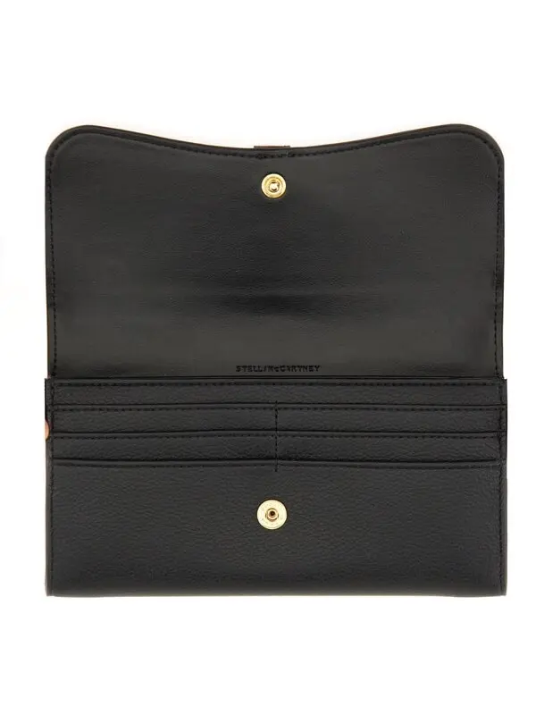 Stella McCartney Portafoglio Ryder Con Patta - Black