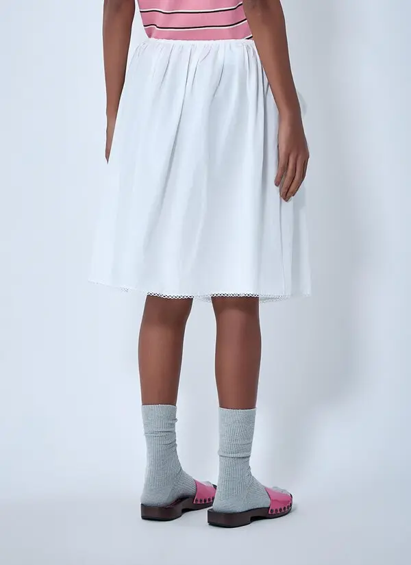 Miu Miu Gathered Skirt - White
