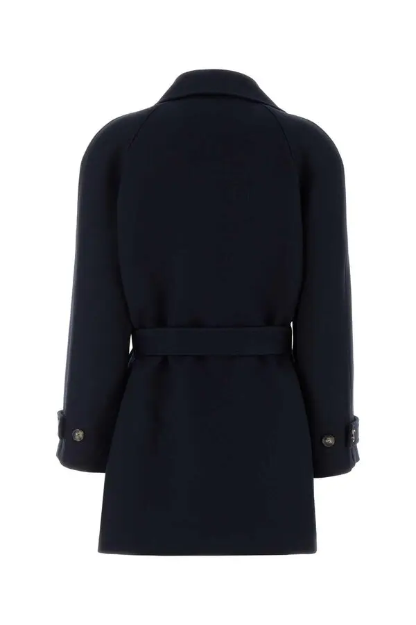 Loewe Navy Wool Blend Coat