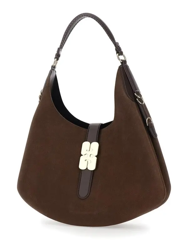 GANNI Suede Shoulder Bag - Multicolor