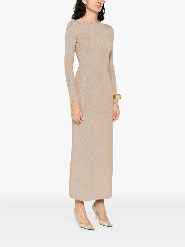 Max Mara Bracco Viscose Lurex Knit Dress - Multicolor
