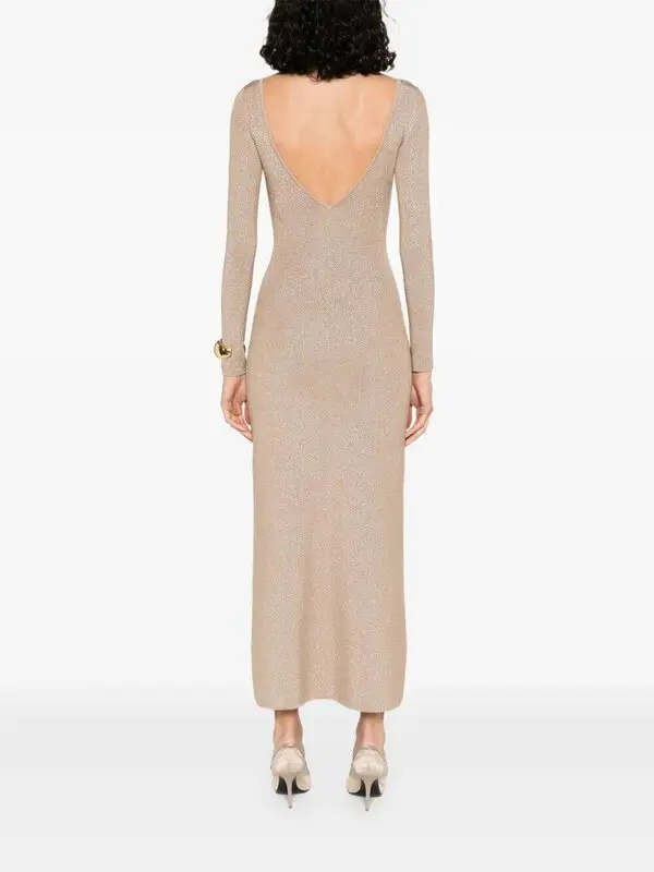 Max Mara Bracco Viscose Lurex Knit Dress - Multicolor