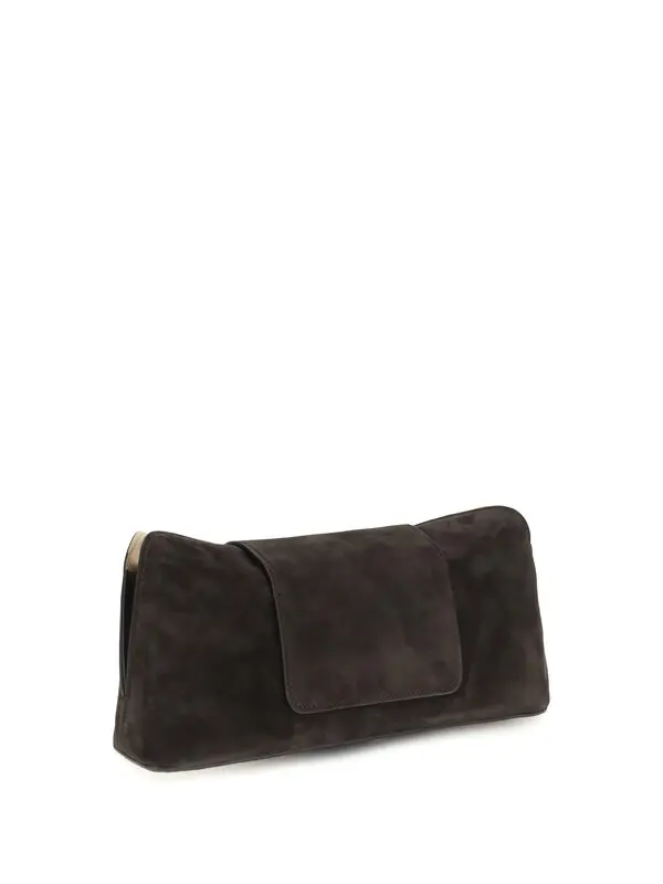 Versace Vivian Suede Pouch - Brown