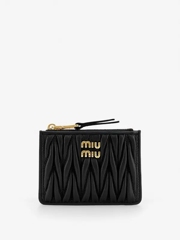 Miu Miu Quilted Leather Card Holder - Multicolor
