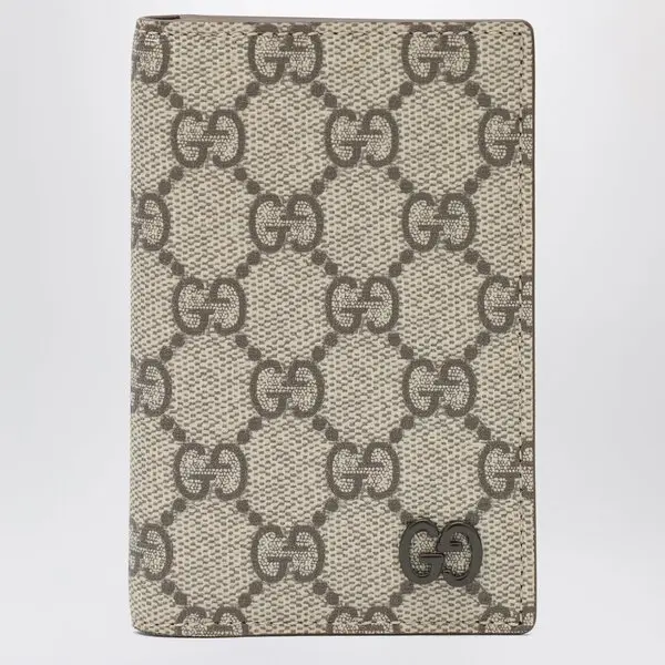 Gucci Gg Supreme Fabric Wallet In Beige/ebony - Cream