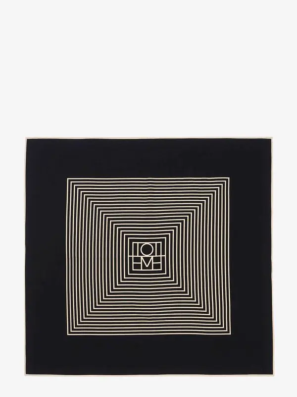 TOTEME Centered Monogram Silk Foulard