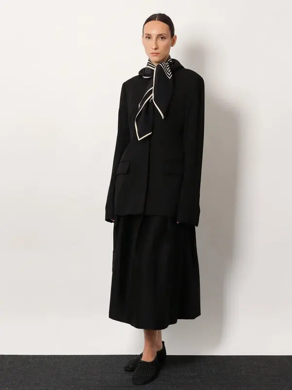 TOTEME Centered Monogram Silk Foulard
