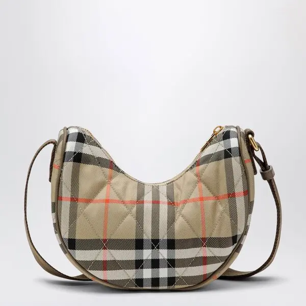 Burberry Quilted Nylon Crossbody Bag - Cream